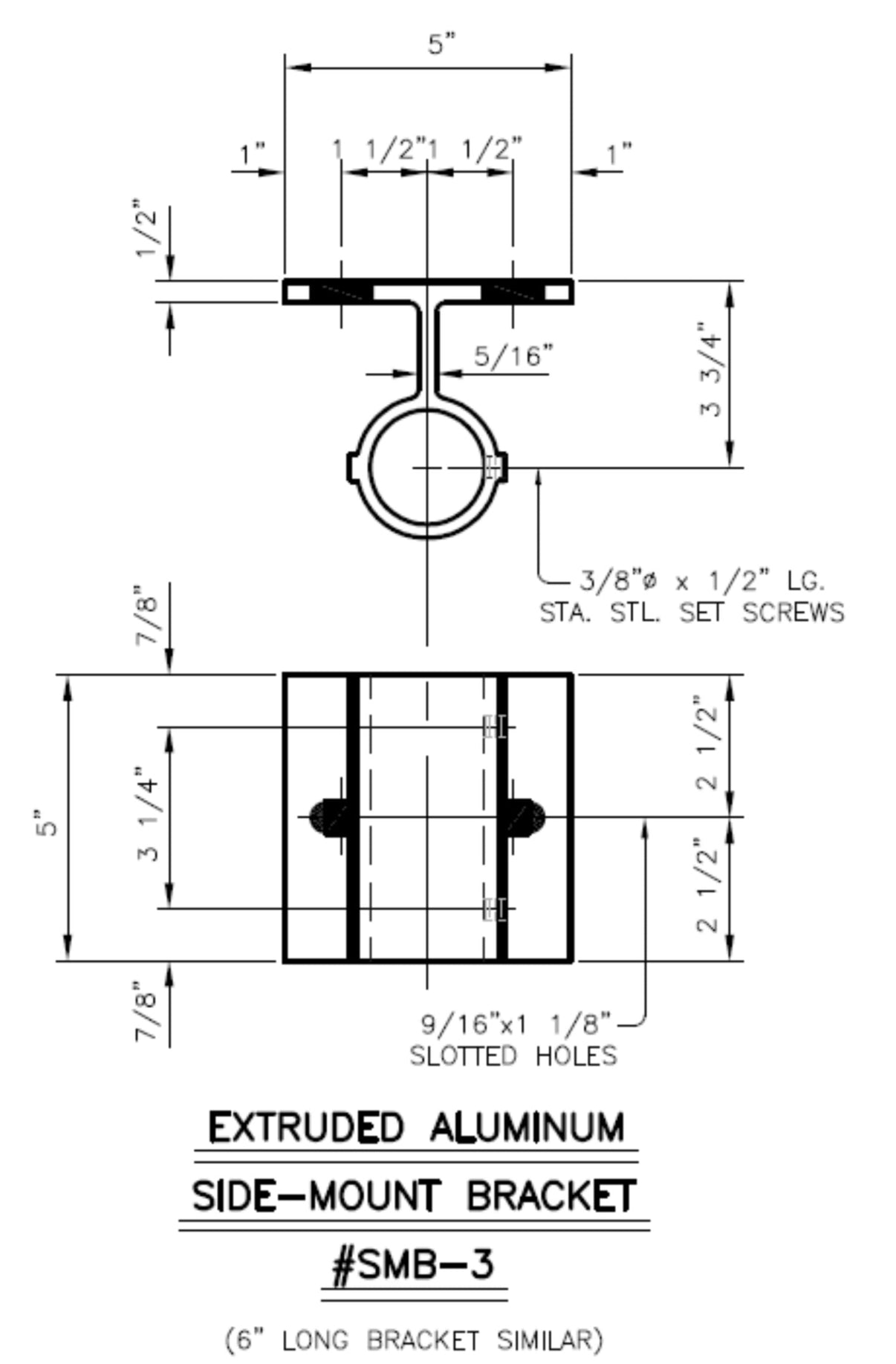 SMB-3 SIDE MOUNT, 3-3/4" (set screws & mylar pad incl'd) – Thompson ...